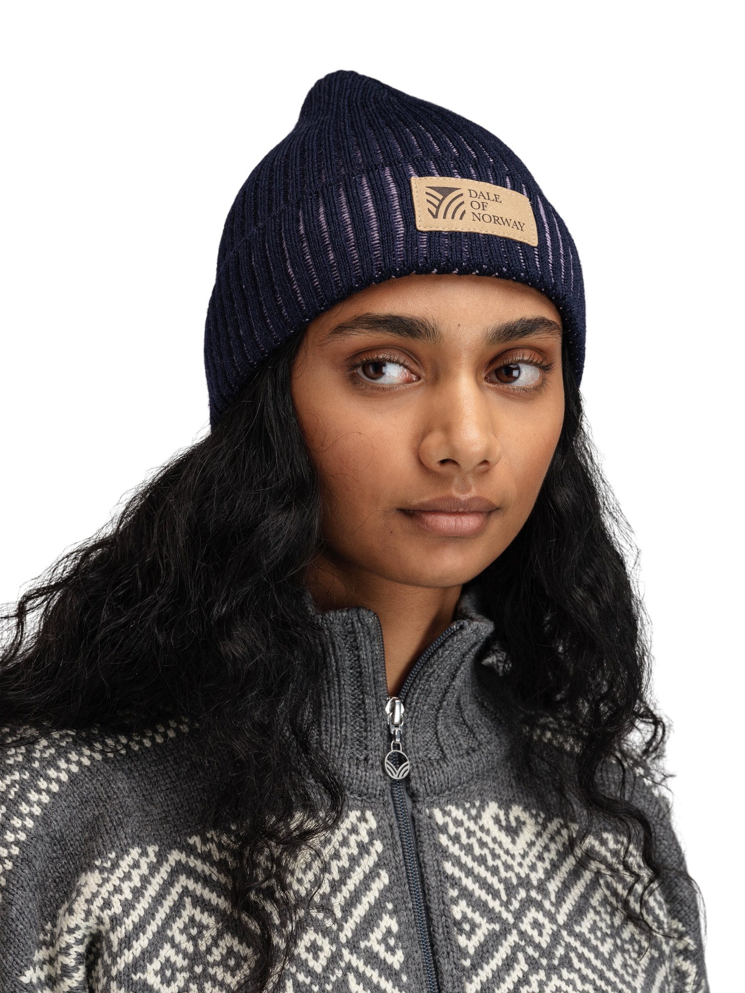 Alvøy Hat Navy Orchid - Dale of Norway
