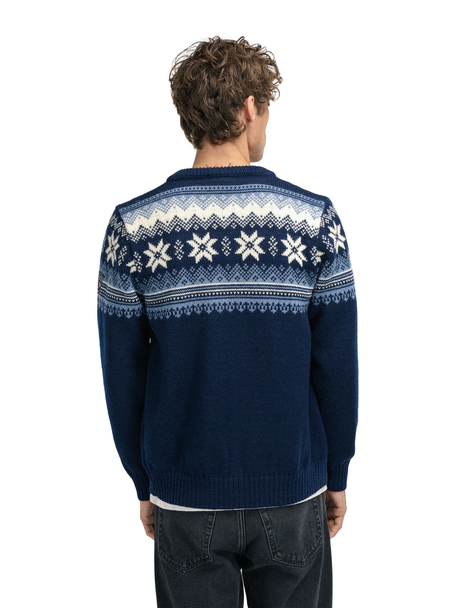 Veafjord Masc Jacket Navy Blue Shadow Cream - Dale of Norway