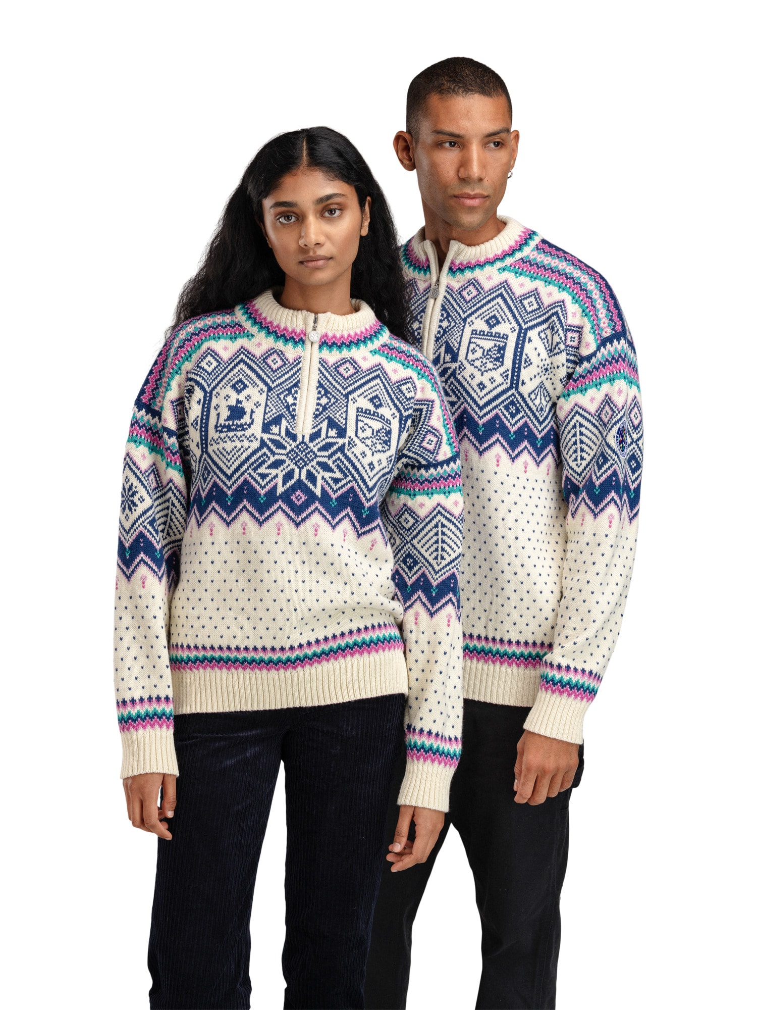 VM Trondheim Masc. Sweater White - Dale of Norway