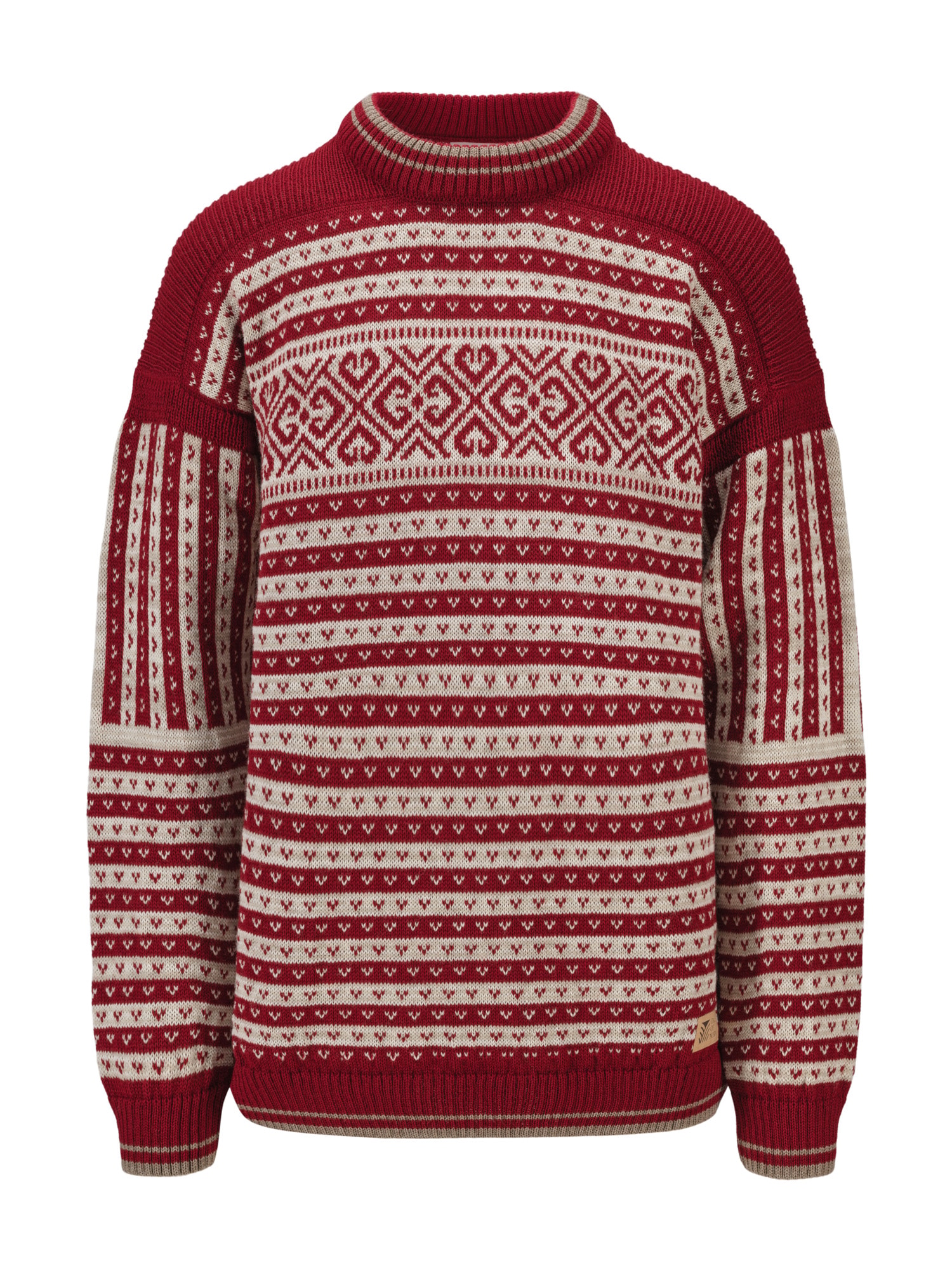 Ramberg Masc Sweater Redrose Mountainstone Sand mel - Dale of Norway