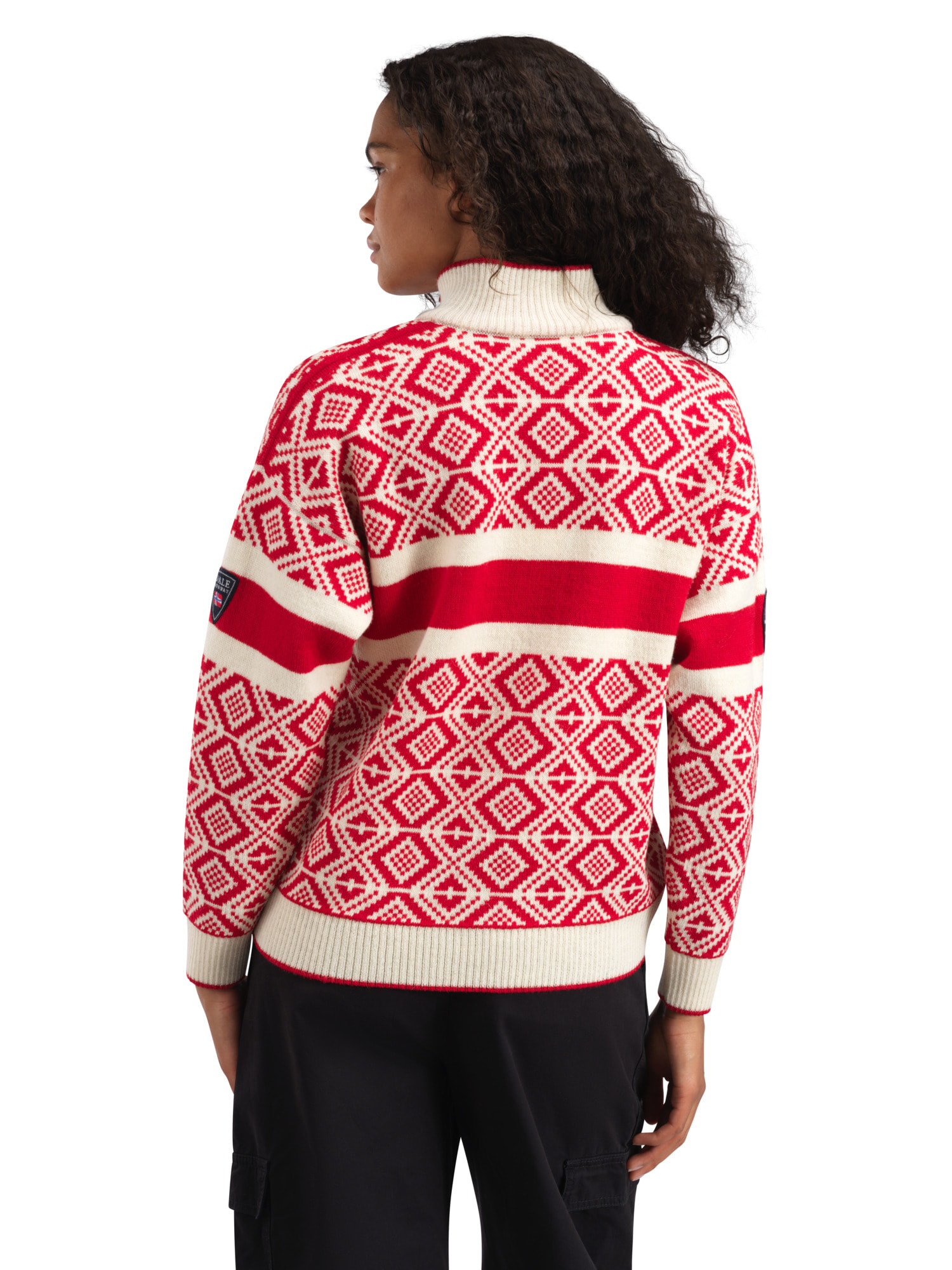 Team Norway Cortina Fem Sweater Raspberry Offwhite - Dale of Norway