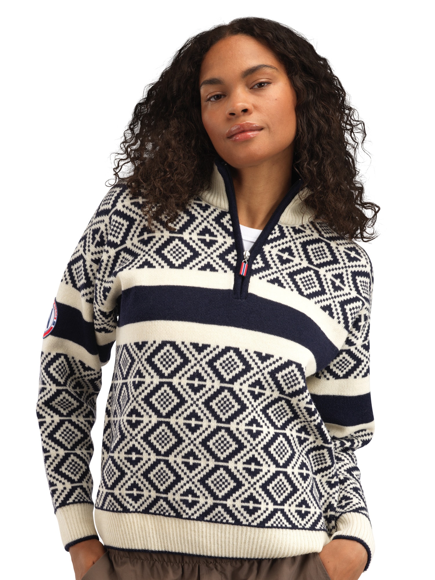 Team Norway Cortina 2026 – Women’s Olympic wool sweater in navy - Dale ...